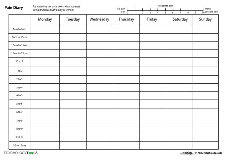 Pain Diary | PDF
