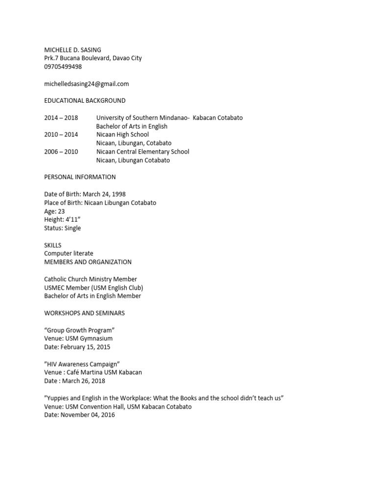 Resume - Michelle | PDF