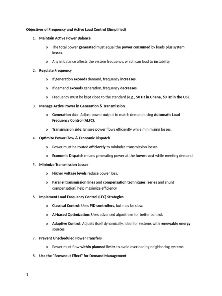 PSO note 2 | PDF | Electrical Grid | Electric Power Transmission
