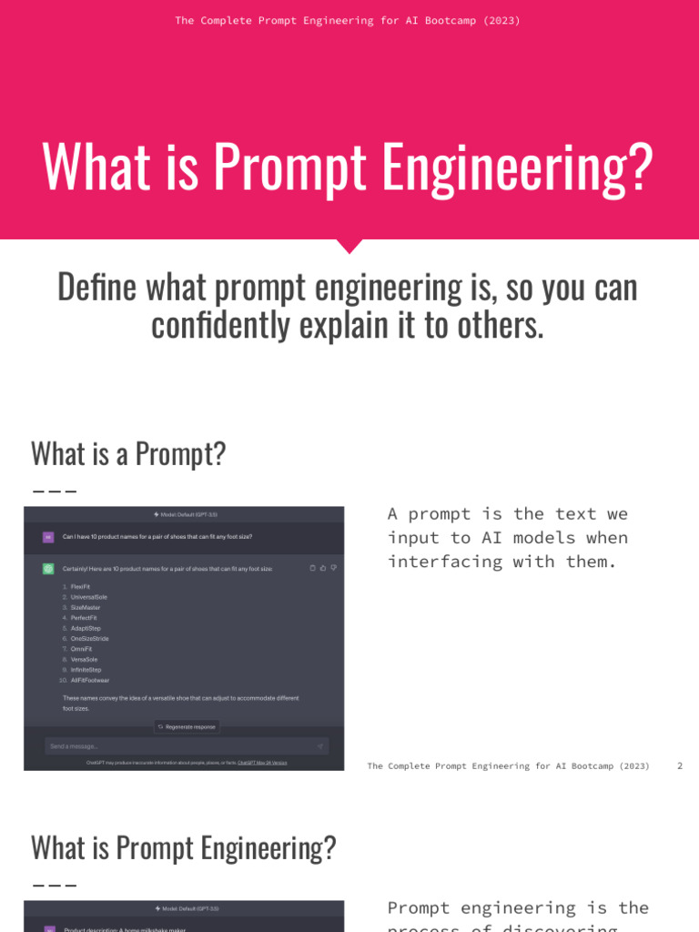 What+is+Prompt+Engineering | PDF | Artificial Intelligence | Intelligence (AI) & Semantics