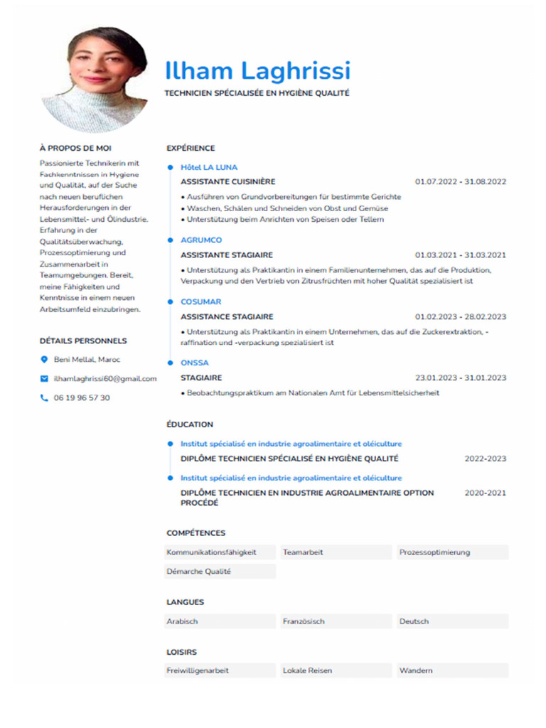 CV Ilham LAGHRISSI 2025 | PDF
