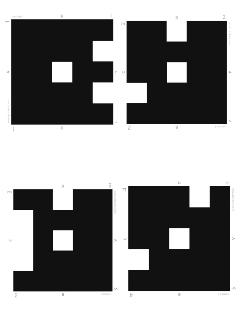 Tarjetas Plickers PDF 4X2 | PDF