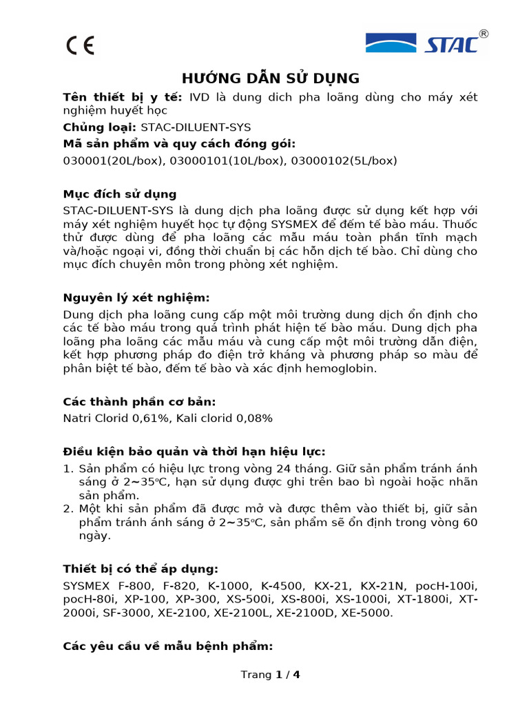 b1. STAC-DILUENT-SYS - 030001,03000101,03000102 | PDF