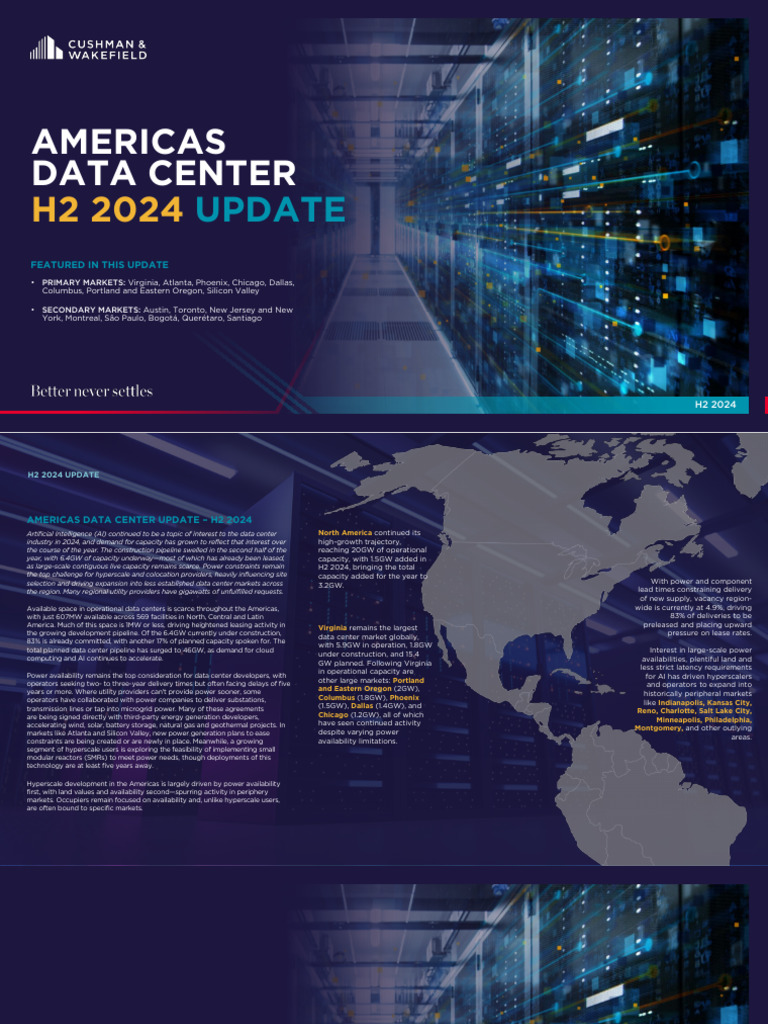 Americas Data Center H2 2024 Update | PDF | Data Center | Phoenix