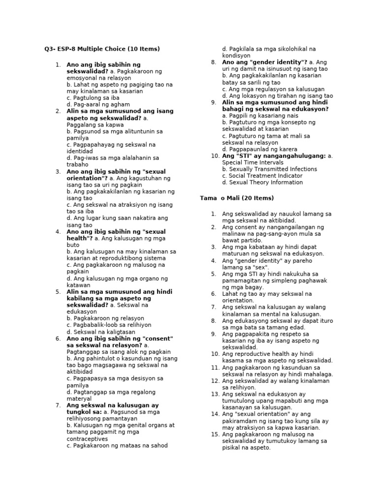 Q3-Esp-8 Activity | PDF