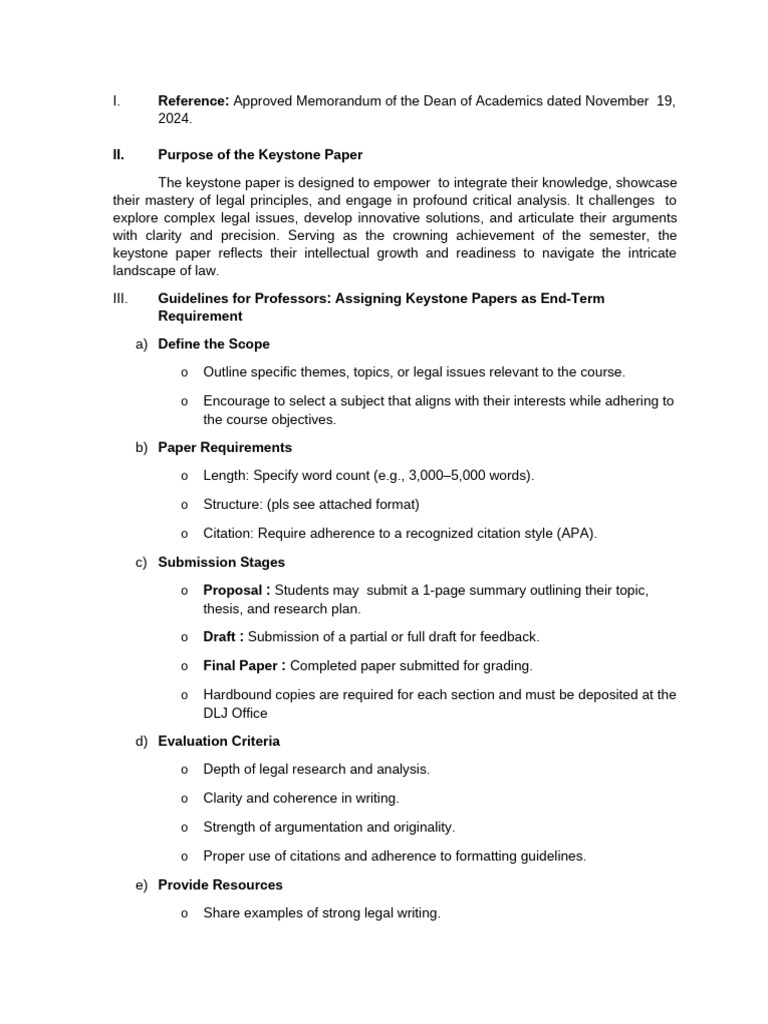 Guidelines For Keystone Paper1 | PDF | Citation