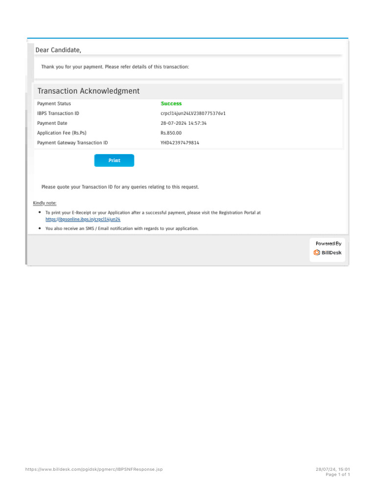 BillDesk Payment Gateway | PDF