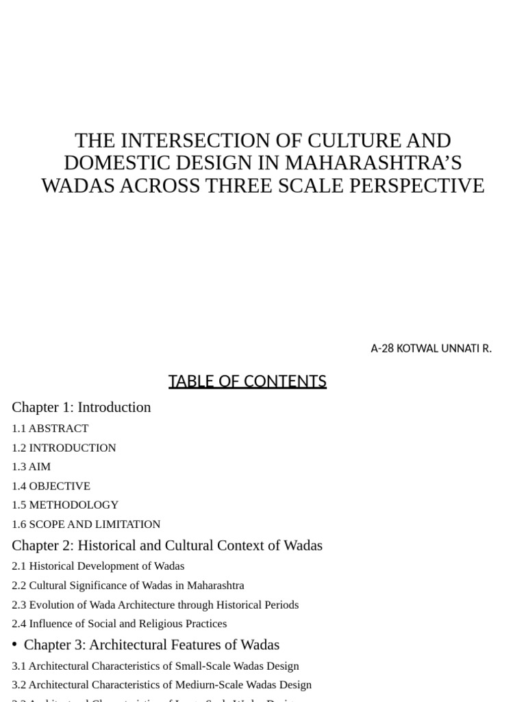 Cultural Influence on Maharashtra Wadas | PDF