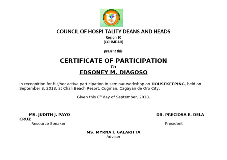 Council of Hospi Tality Deans and Heads | PDF