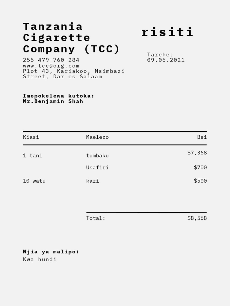 Receipt 033 | PDF