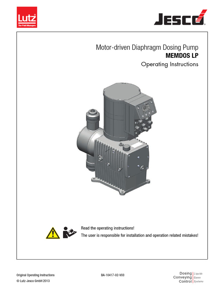 Magdos LP Manual 1 | PDF | Pump | Safety
