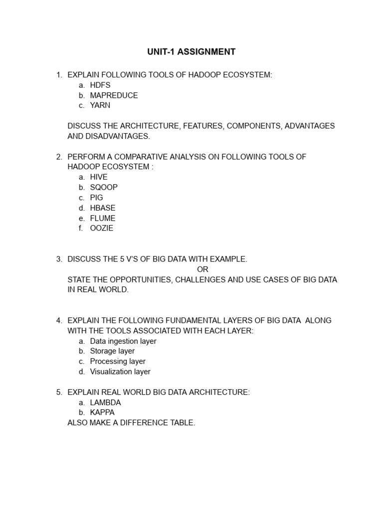 UNIT-1 ASSIGNMENT BDA | PDF