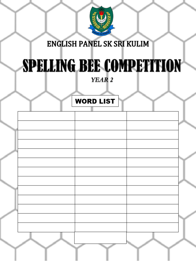 SPELLING BEE WORDS YEAR 2 | PDF