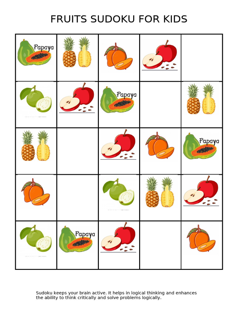 Fruits Suduko | PDF