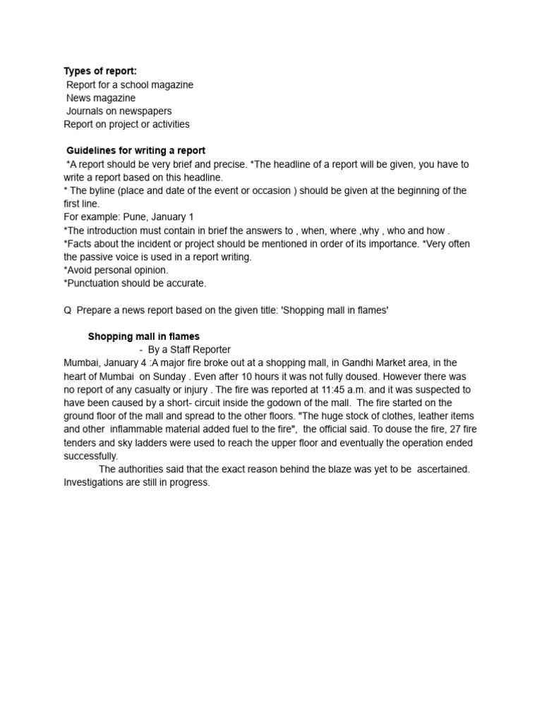 Report Writing | PDF