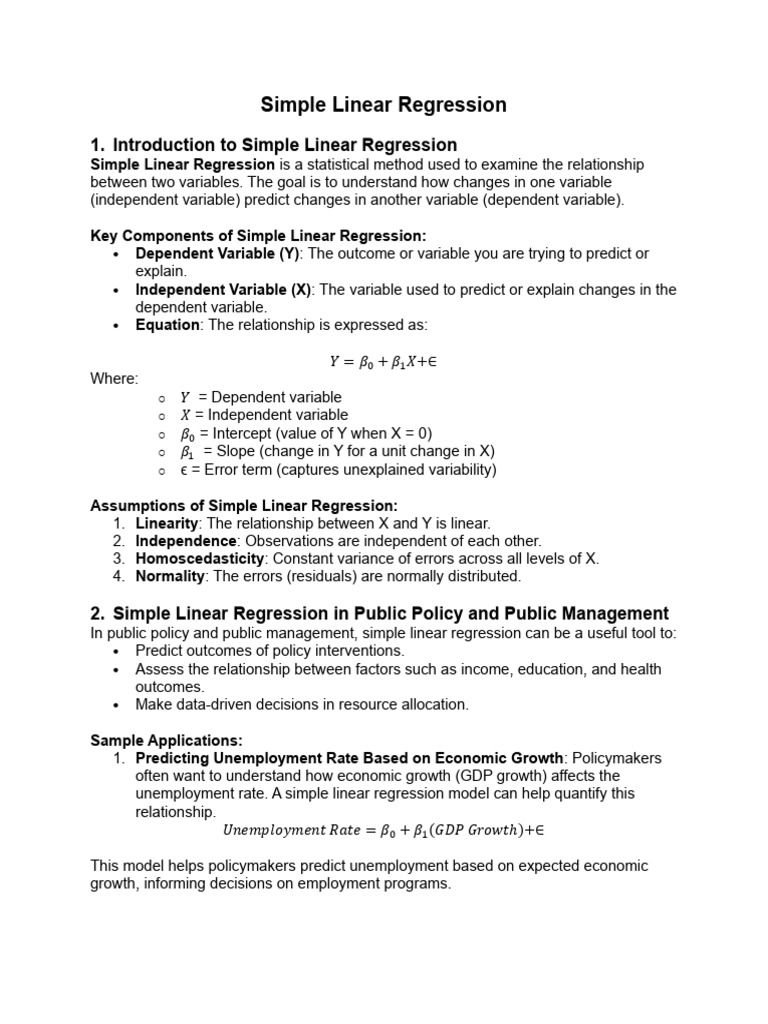 Quanti - Simple Linear Regression - With Group Activities | PDF ...