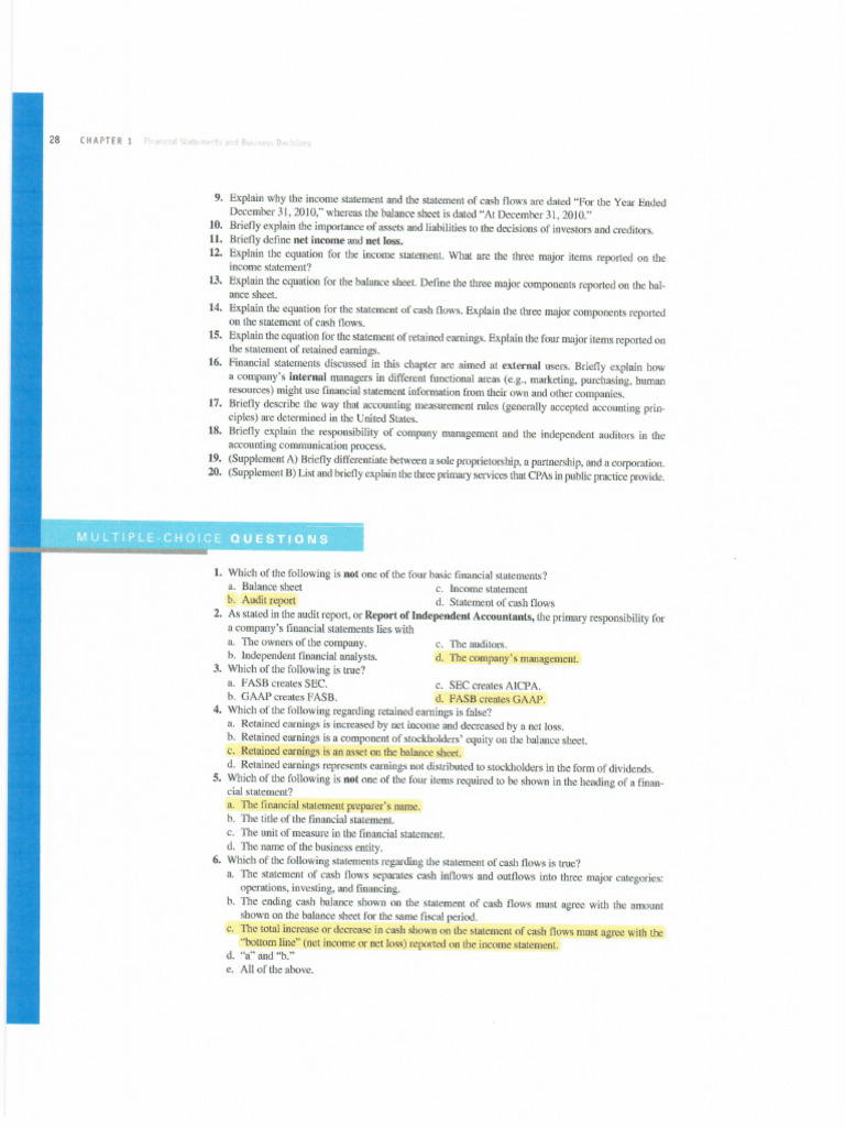 The Book Multiple choices | PDF