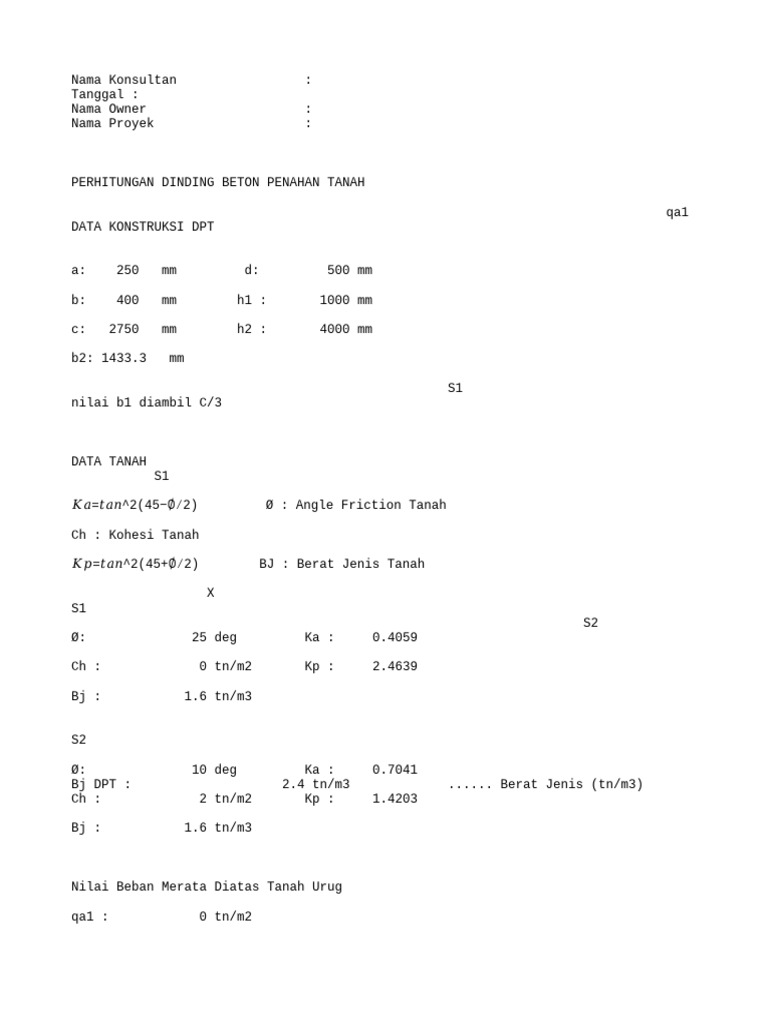 Perhitungan DPT Beton v3 | PDF