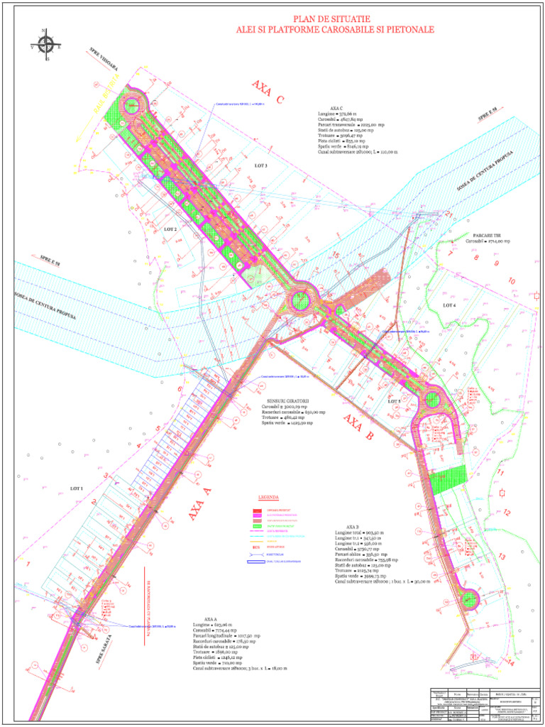 d 3 - Plan de Situatie Alei Si Platforme Carosabile Si Pietonale | PDF