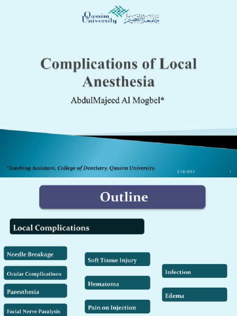 complications-of-local-anesthesia-73288586-73288586 | PDF