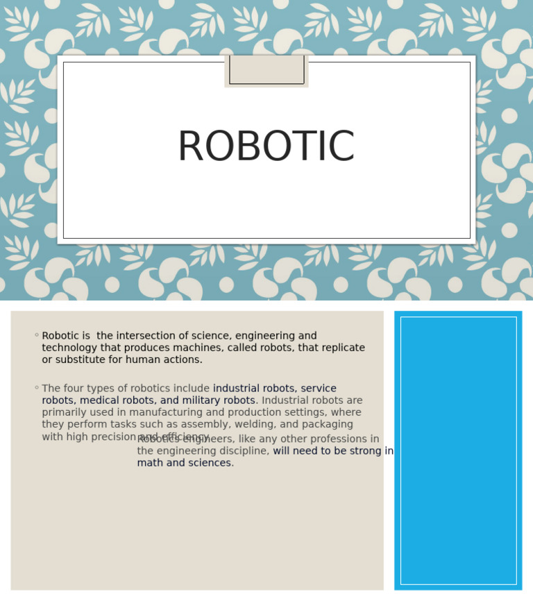 Robotic | PDF