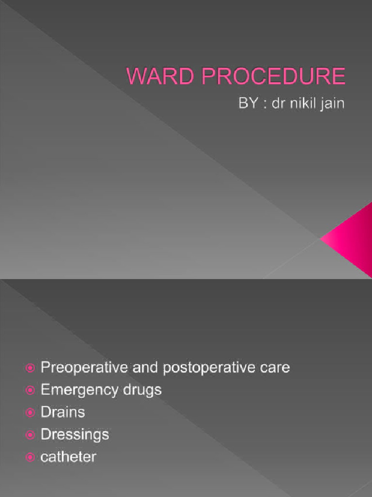 Ward Procedure 72472875 | PDF