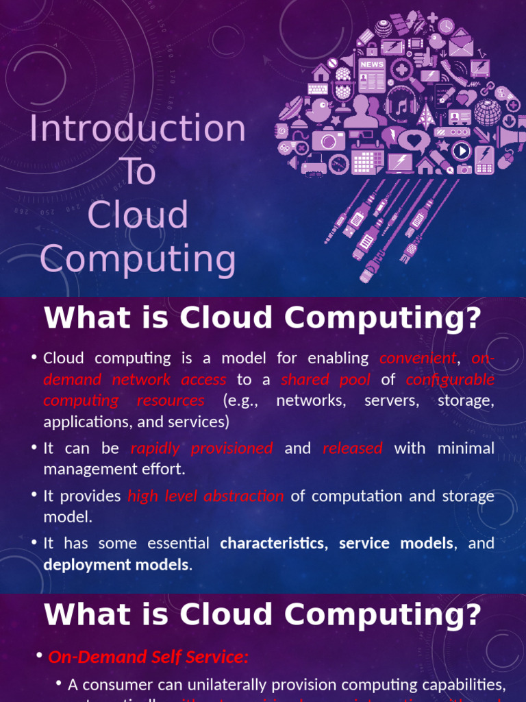 Introduction To Cloud Computing | PDF | Cloud Computing | Service Level Agreement