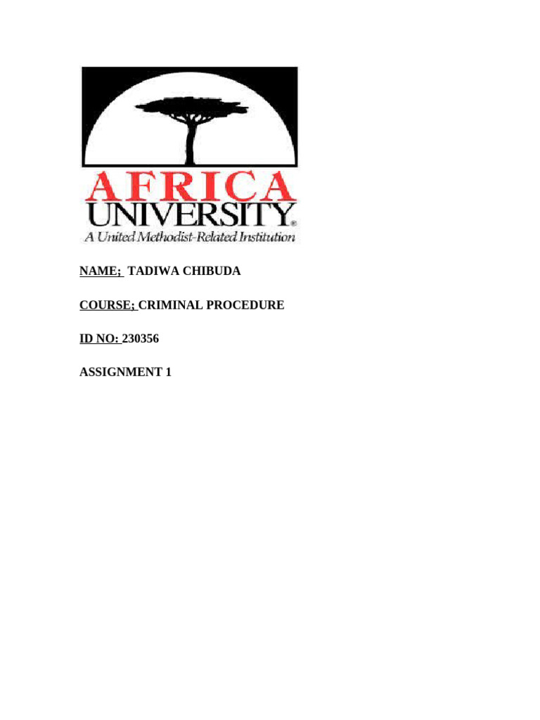 Criminal Procedure Assignment 1 | PDF | Crime & Violence | Crimes