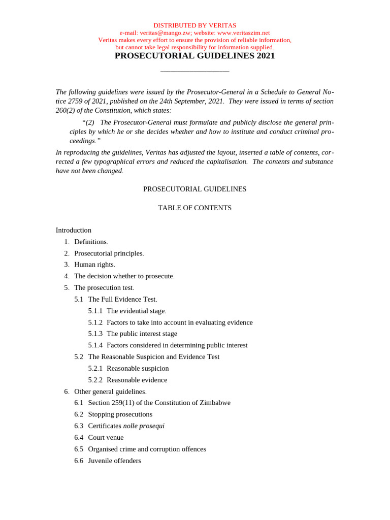 Prosecutorial Guidelines 2021 | PDF | Prosecutor | Crimes