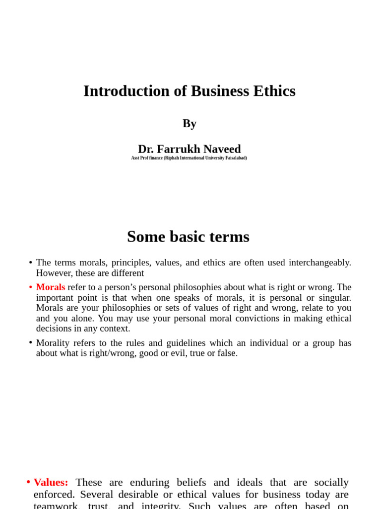 Lecture 1 (Professional Ethics) | PDF | Business Ethics | Audit