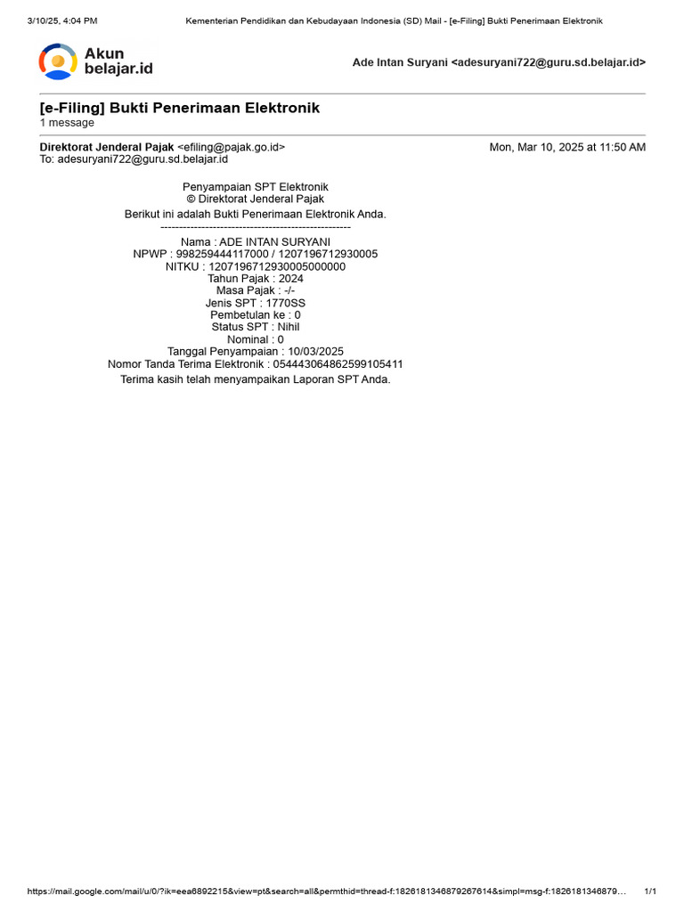 SPT Ade Intan 2024 | PDF
