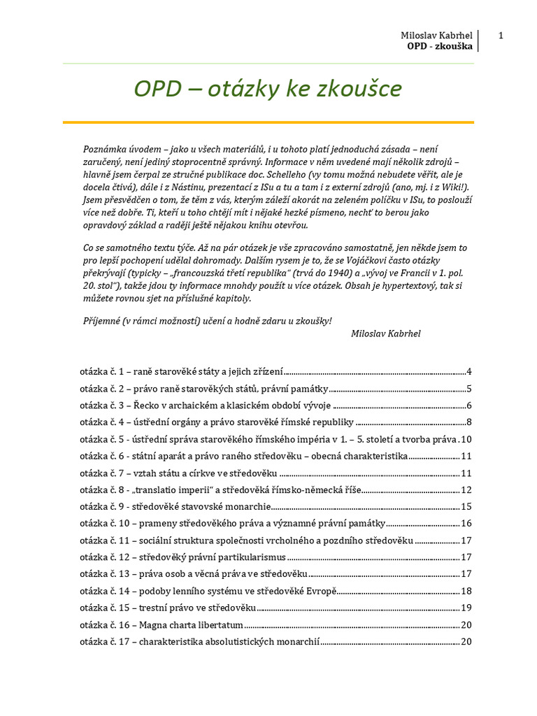 OPD Kabrheloviny | PDF