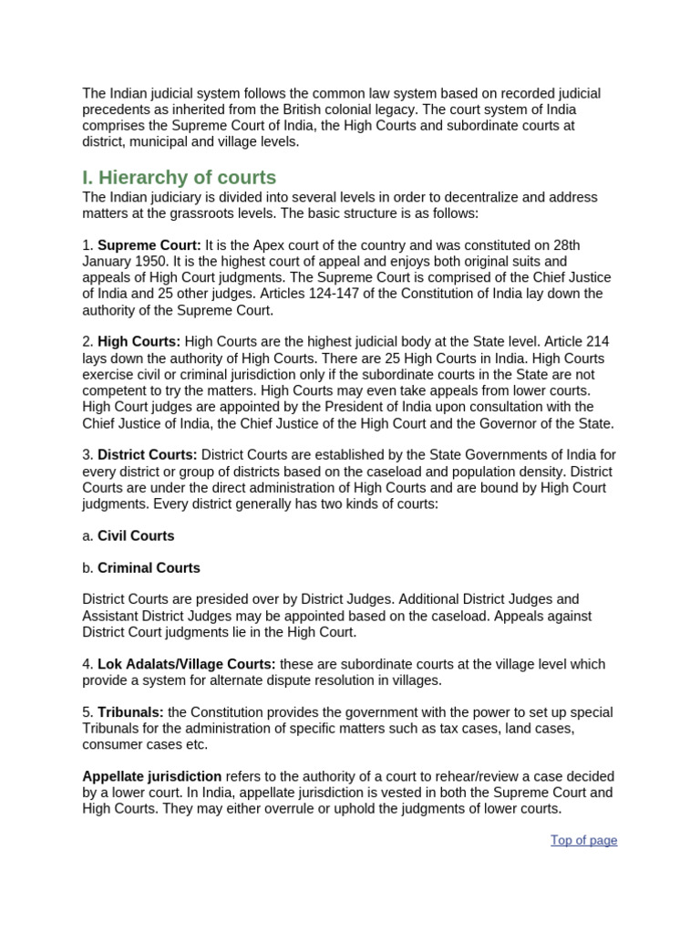 Overview of Judicial System | PDF | Supreme Courts | Tribunal