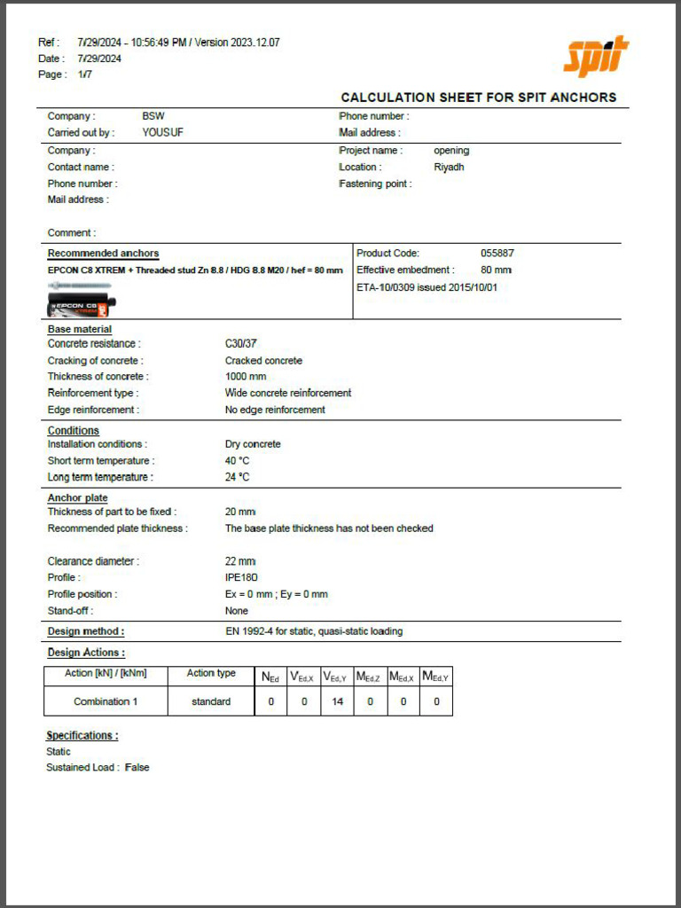 3235 Updated Submittal240930- Spit Design Load Assumption | PDF