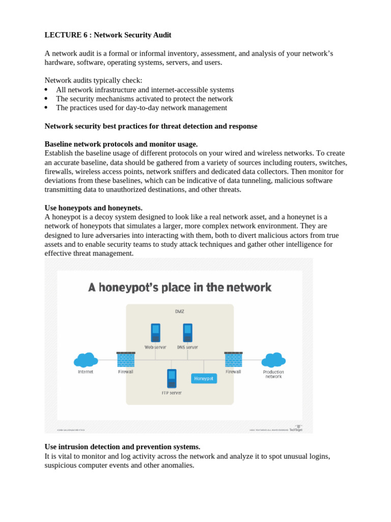 Lecture 6 Network Security | PDF | Security | Computer Security