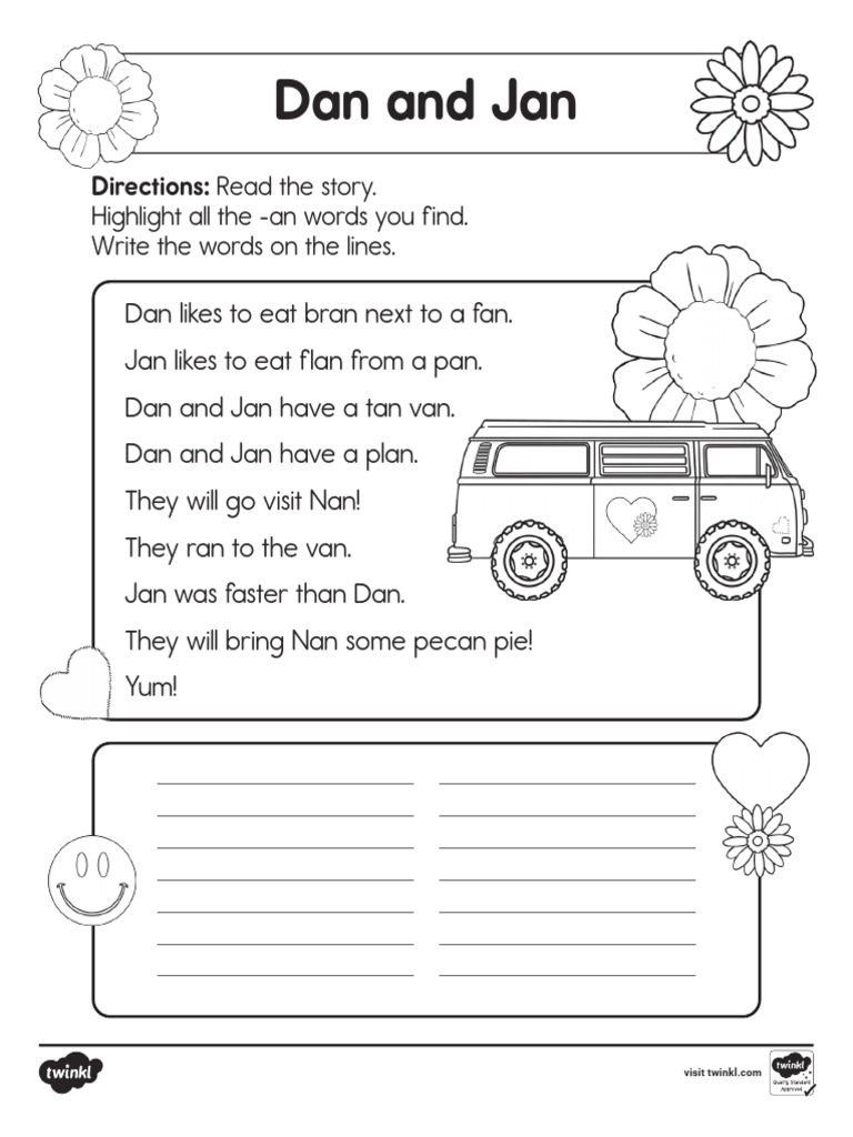 Phonics Story: Dan and Jan's Adventure | PDF