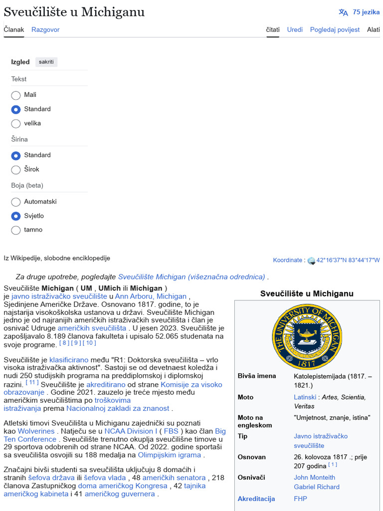 University of Michigan - Wikipedia | PDF