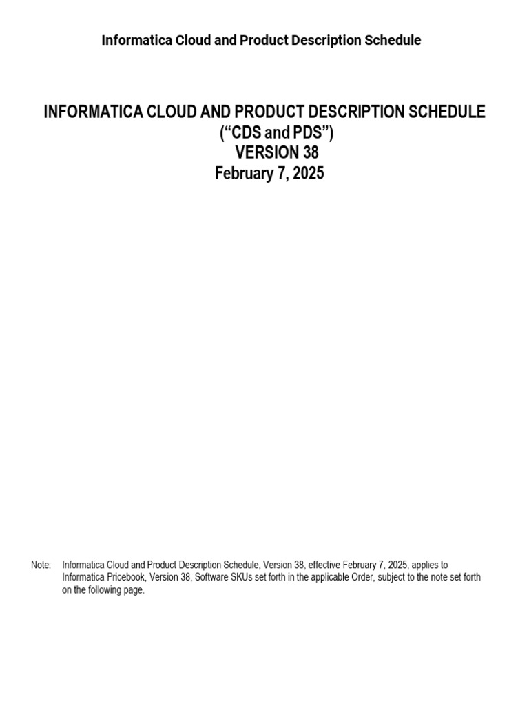 Cloud and Product Description Schedule - PB 38 - FINAL | PDF | Multi Core Processor | Cloud ...
