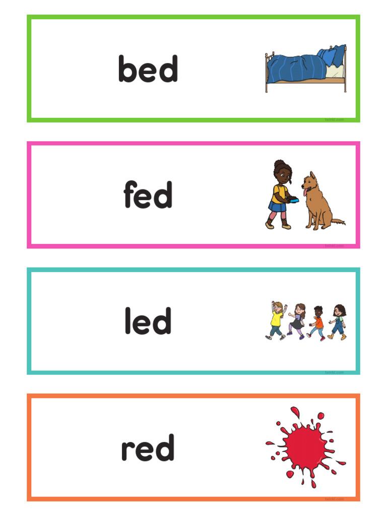 Color - Ed Family Word Cards | PDF