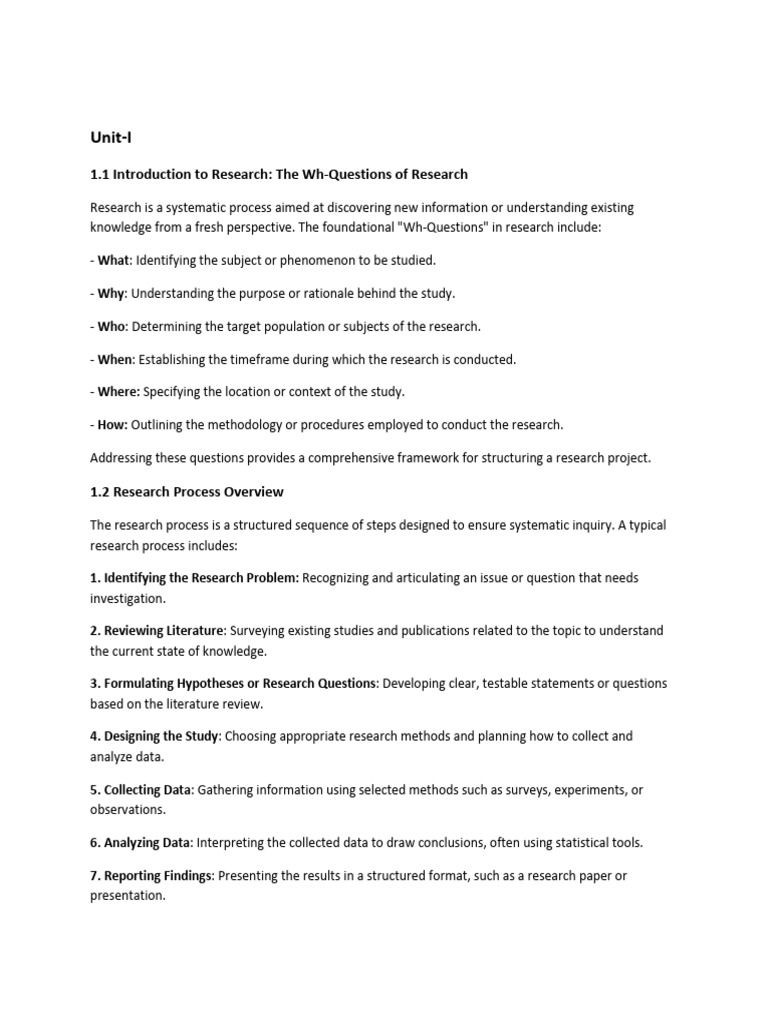 Research Complete Outline | PDF | Methodology | Qualitative Research
