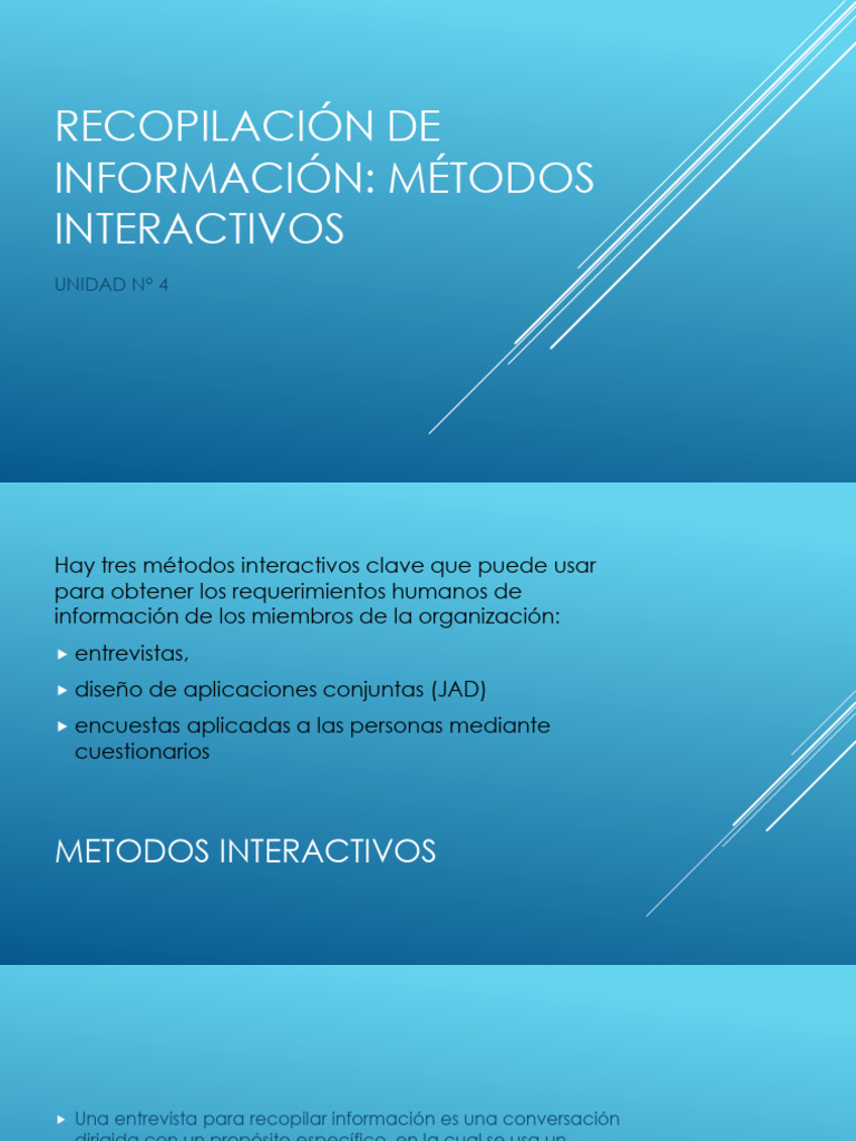Métodos Interactivos para Recopilar Información | PDF | Cuestionario ...