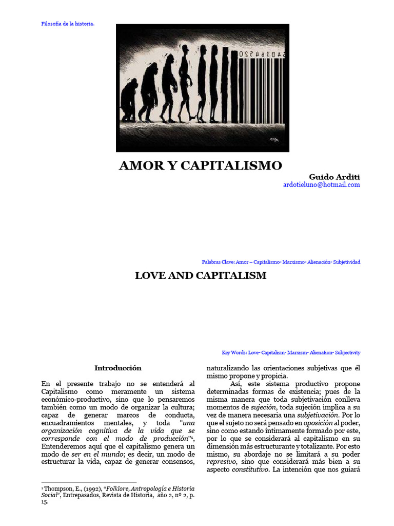 Amor y Capitalismo: Un Análisis Crítico | PDF | Amor | Capitalismo