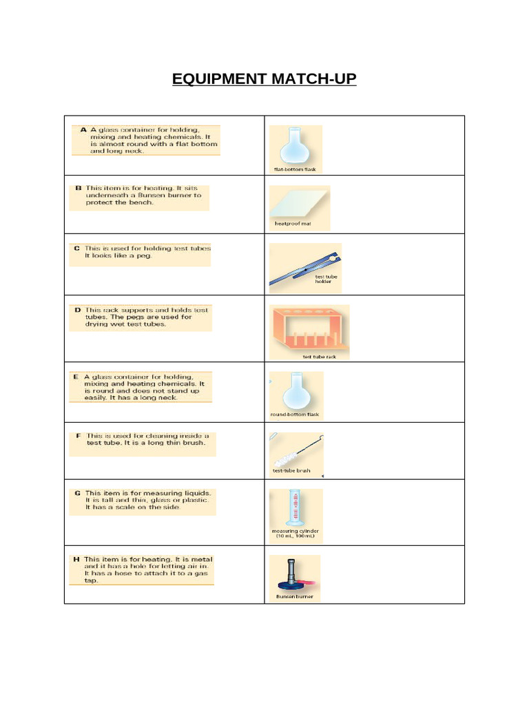 EQUIPMENT MATCH | PDF