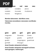 Chichewa Words and Meanings Guide | PDF | Foods | Languages