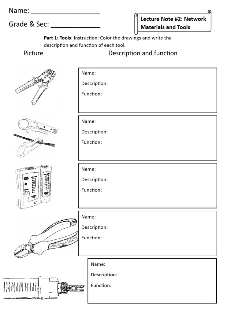 Networking Tools and Setup Guide | PDF | Physical Layer Protocols | Equipment