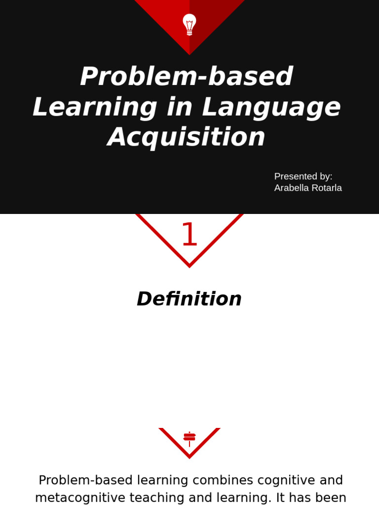 Problem Based Learning in Language Acquisition | PDF | Learning ...