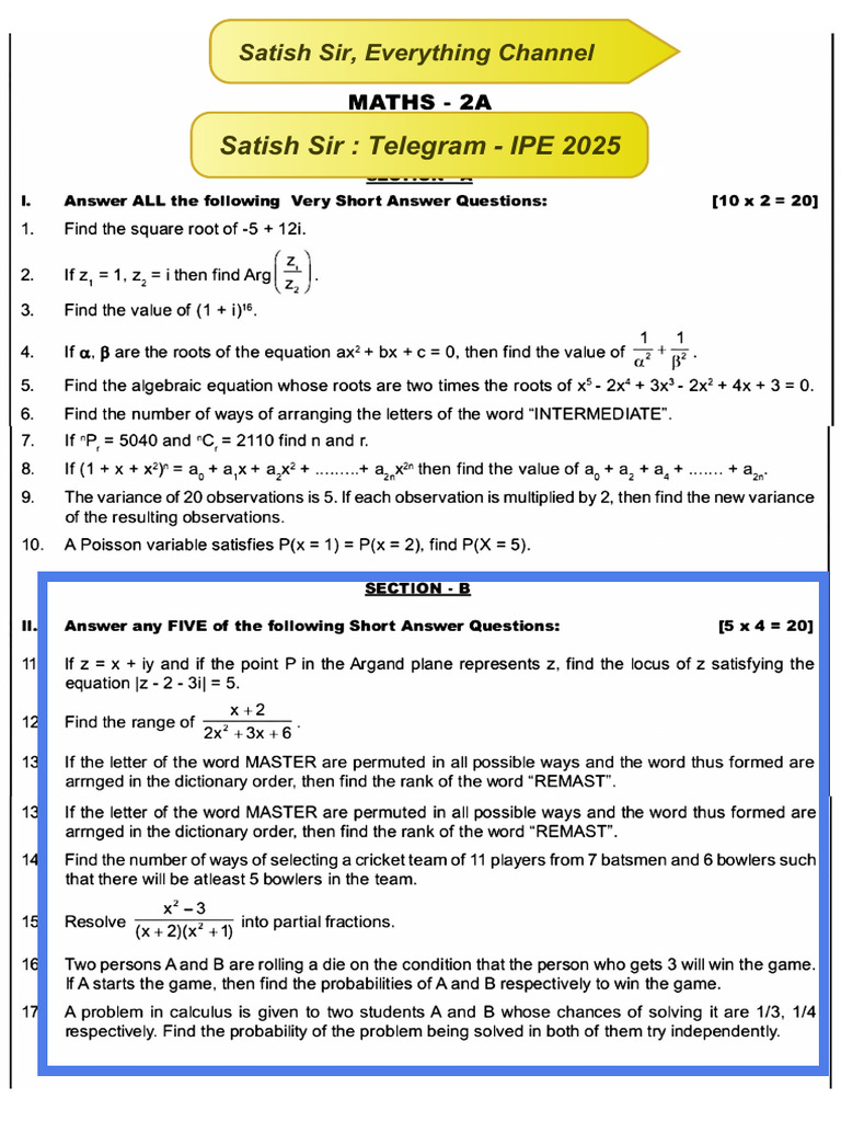 Ts 2A Guess Papers | PDF
