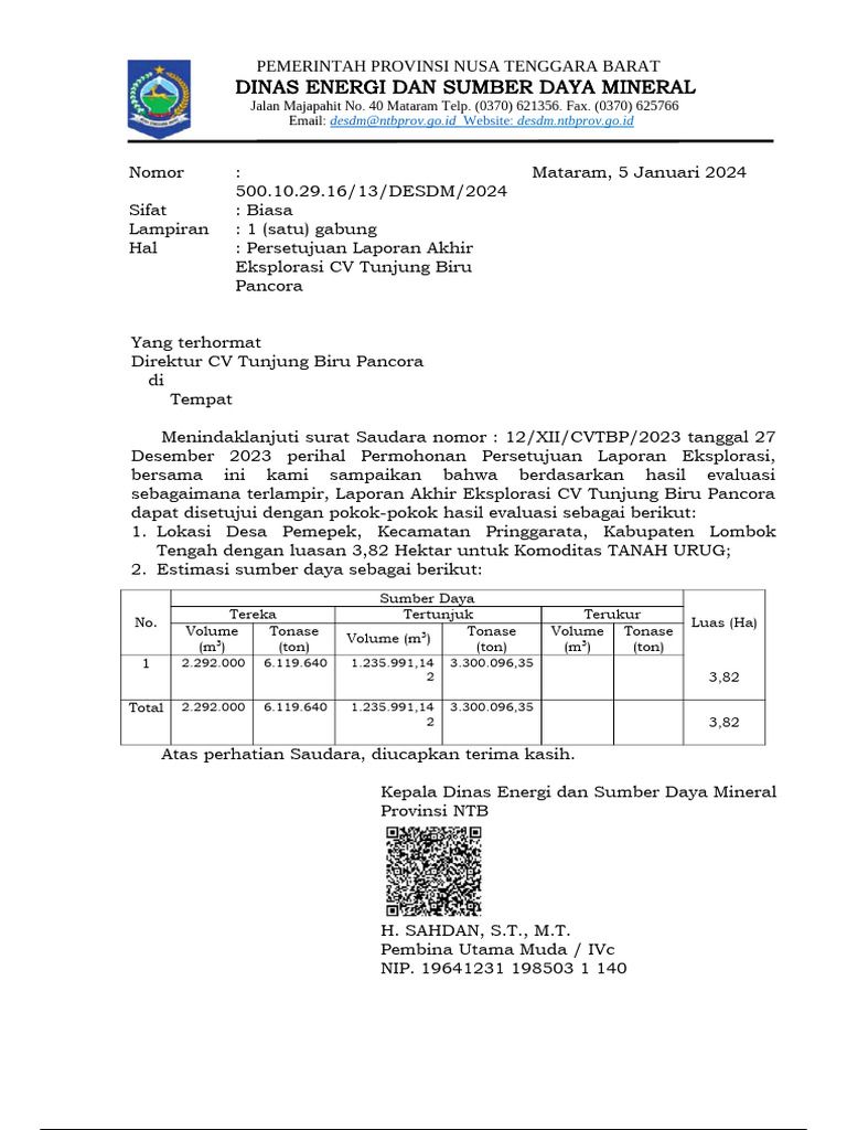 Fix Format Laporan Eksplorasi CV. TBP | PDF