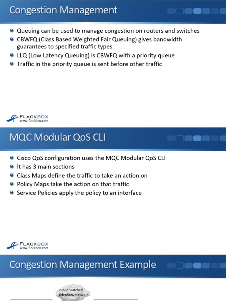 Congestion Management with QoS Techniques | PDF