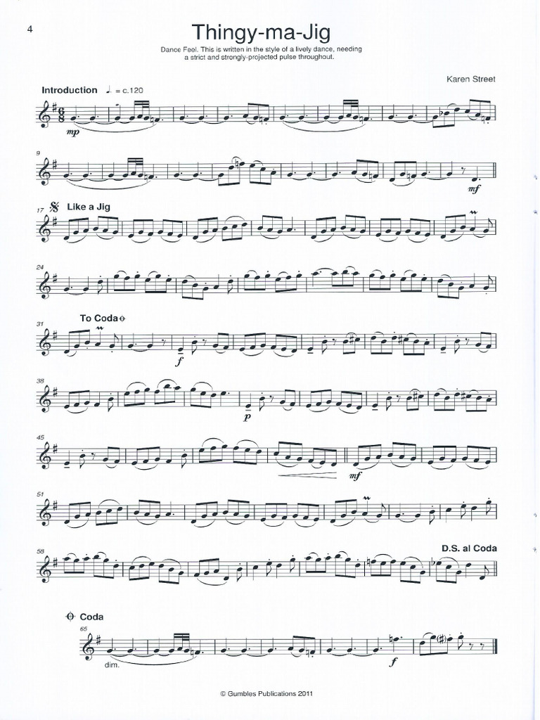 Thingy Ma Jig Sax | PDF